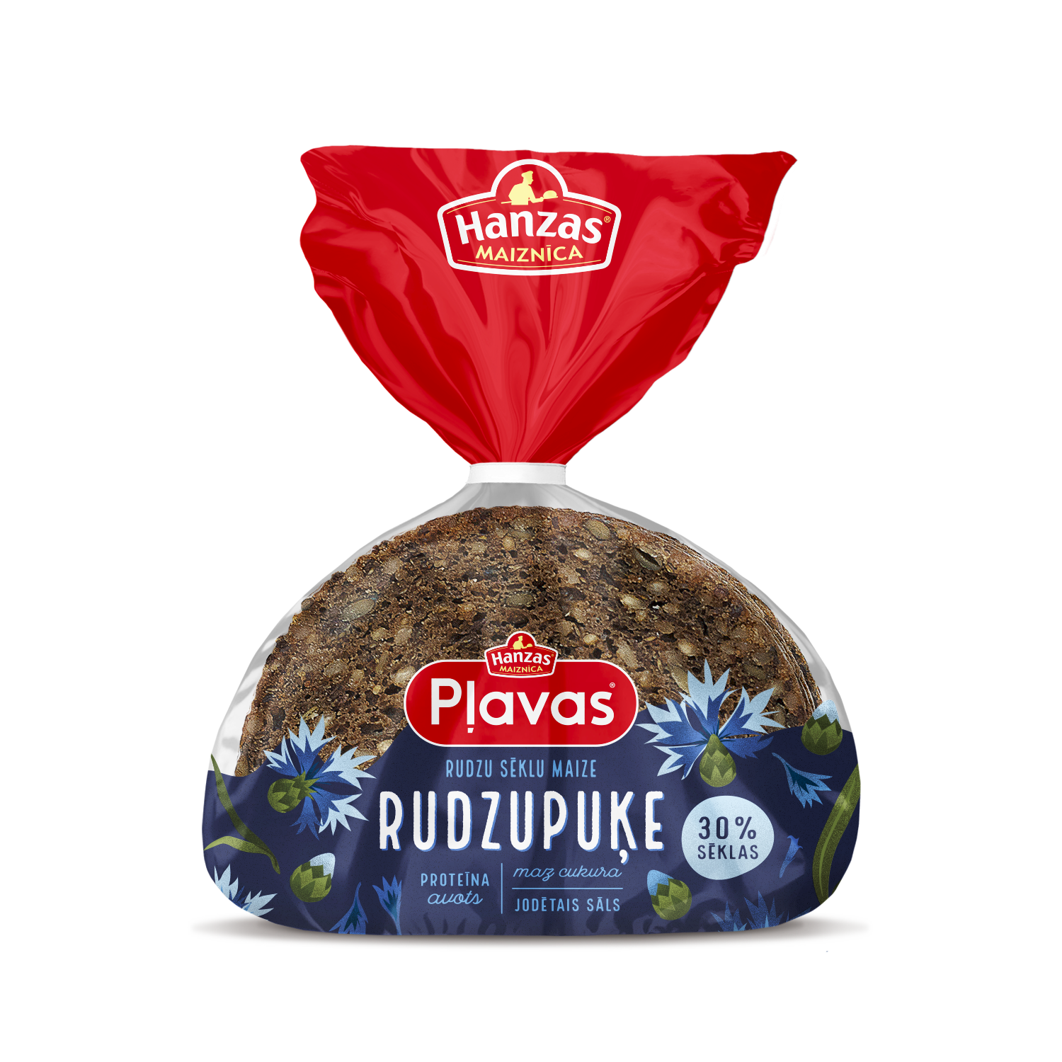 Pļavas rudzu sēklu maize Rudzupuķe - Hanzas Maiznīca